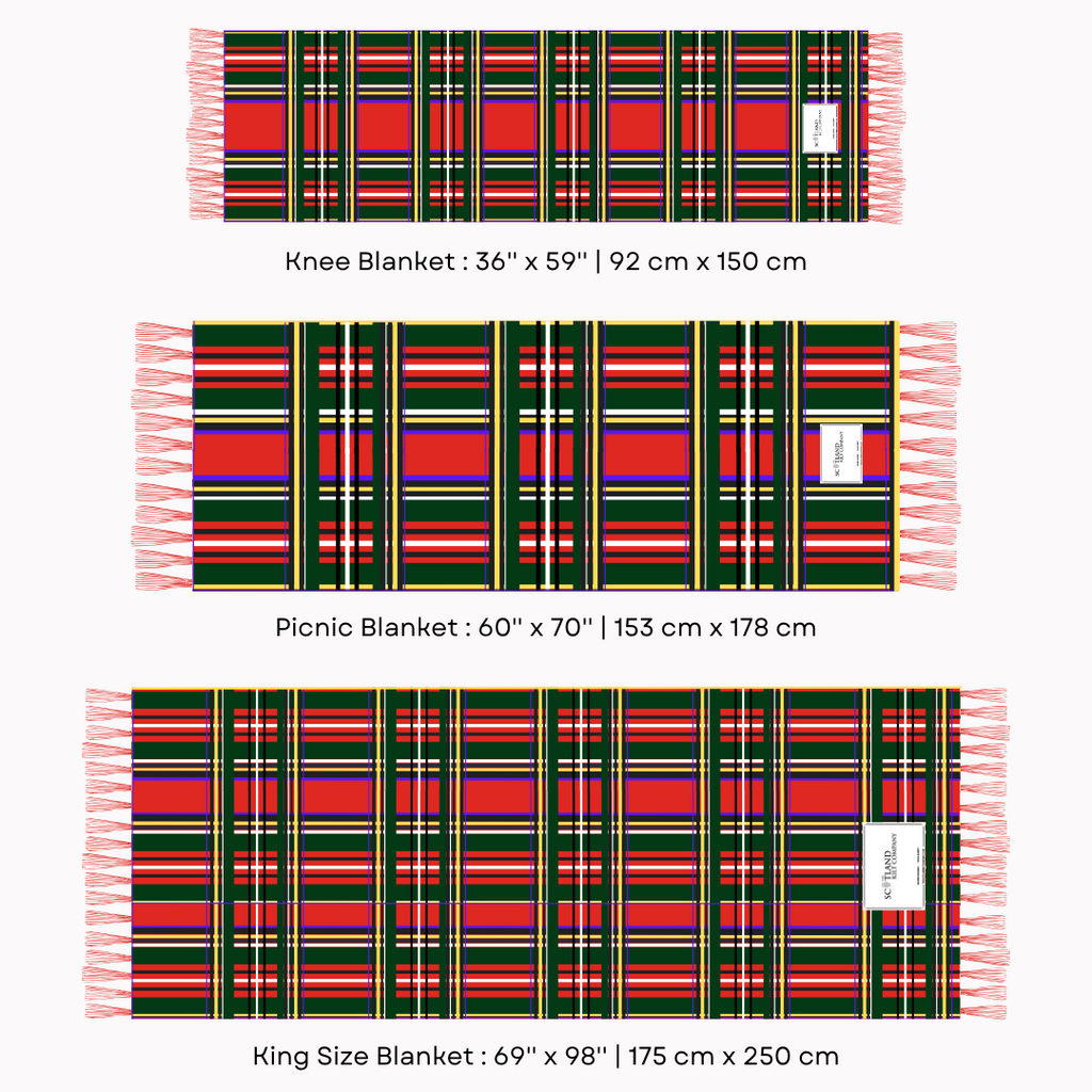 Wool Tartan King Size Blanket 69'' x 98'' - Ramsay Blue | Scotland Kilt Co