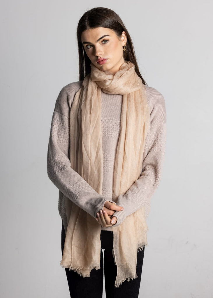 Ultra Fine Cashmere Pashmina - Beige | Scotland Kilt Co