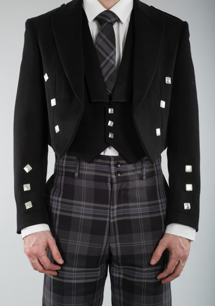 Men's Polyviscose Tartan Trews - Persevere Flint Grey | Scotland Kilt Co