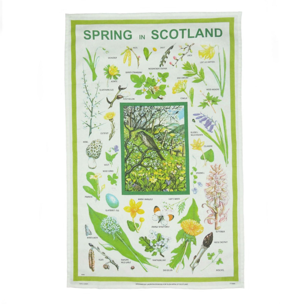 Spring in Scotland Tea Towel | Scotland Kilt Co