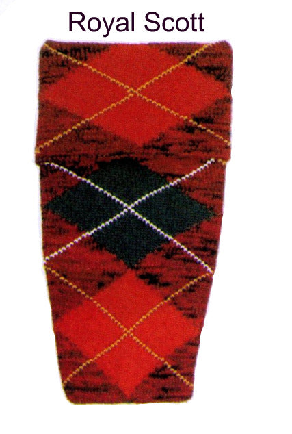 Luxury Kilt Hose - Clansman Full Argyle - Royal Scott | Scotland Kilt Co