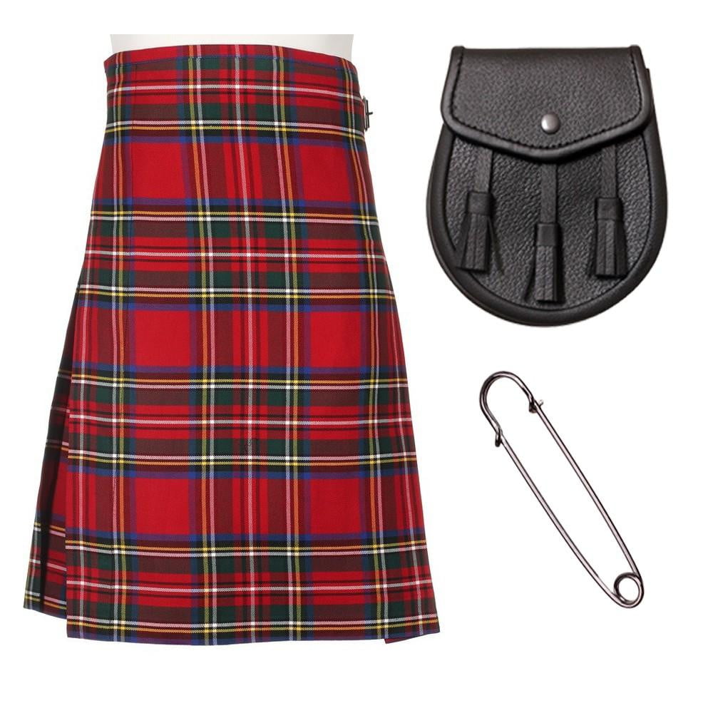 3 Piece Bronze Kilt Package - Including 5 Yard Kilt, Sporran and Kilt ...