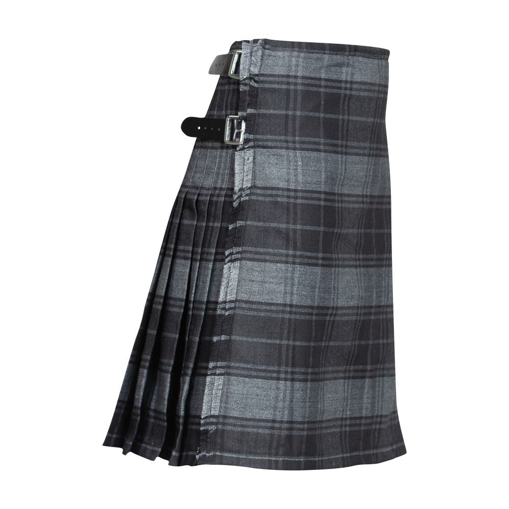 Men's Kilt, 8 Yard Polyviscose - Grey Highlander | Scotland Kilt Co