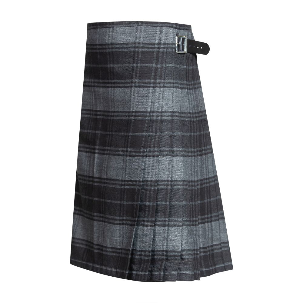 Men's Kilt, 8 Yard Polyviscose - Grey Highlander | Scotland Kilt Co