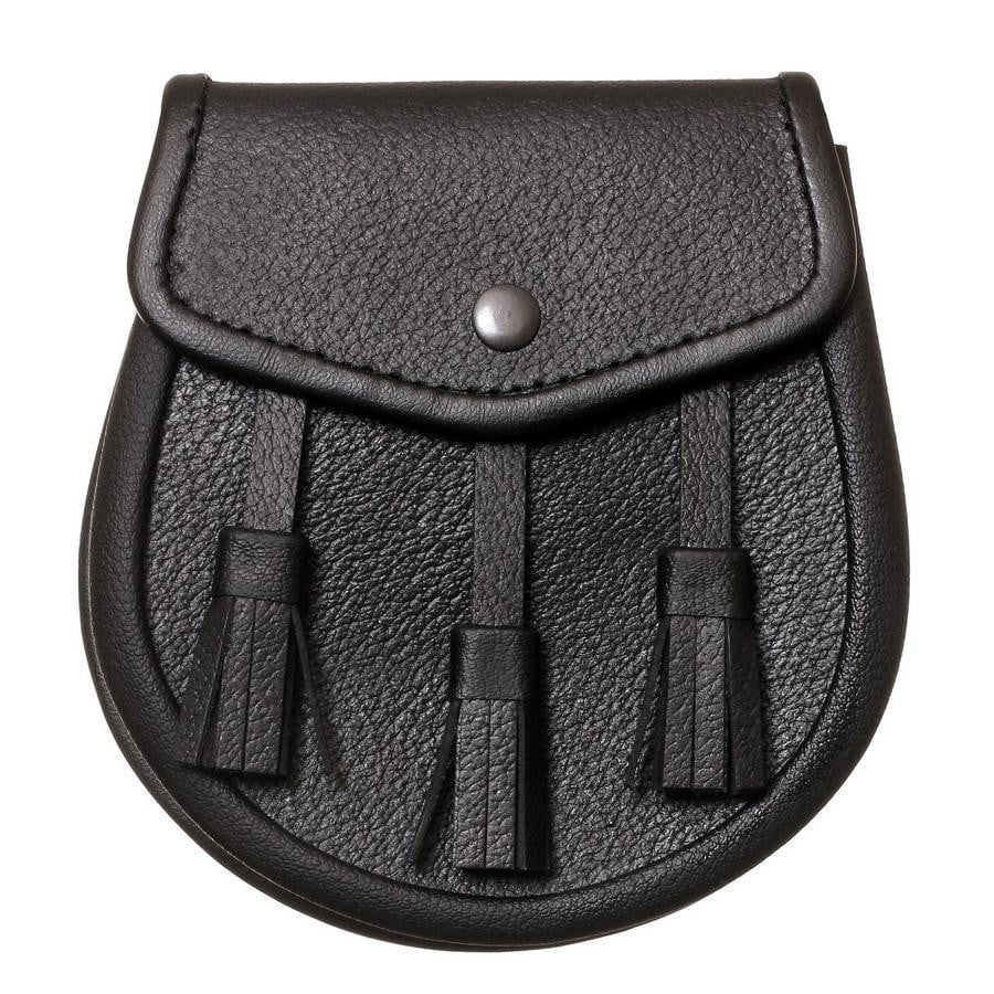 Black Leather Day Sporran | Scotland Kilt Co