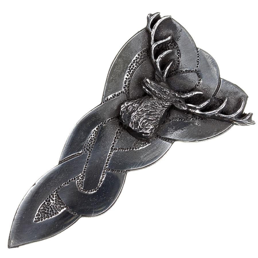 Large Stag Design Pewter Kilt Pin | Scotland Kilt Co